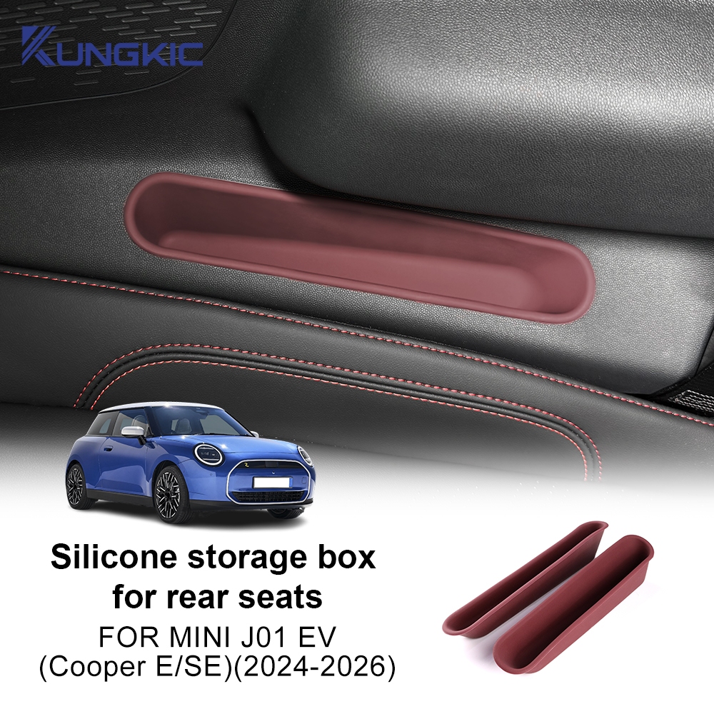For MINI Cooper E/SE J01 EV 2024 2025 Silicone Car Rear Seat Organizer ...