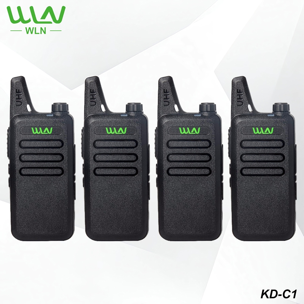 4 PCS WLN KD-C1 5W UHF 400-470MHZ 16 Channel Type-c Two-Way Walkie ...