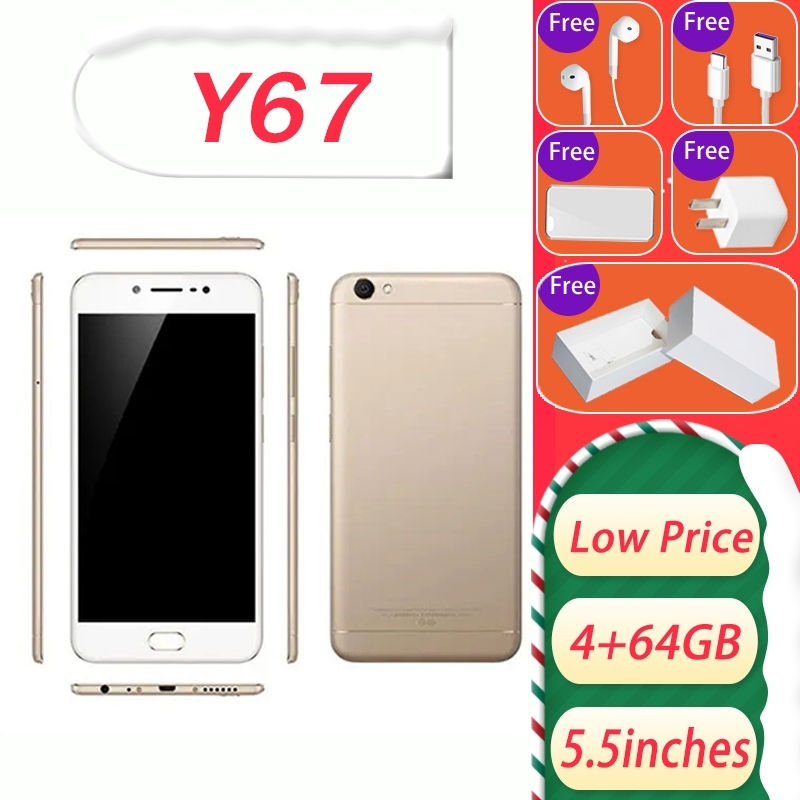 Y67 6+128G genuine mobile phone network MediaTek MT6750 uses Micro-USB interface for charging ...