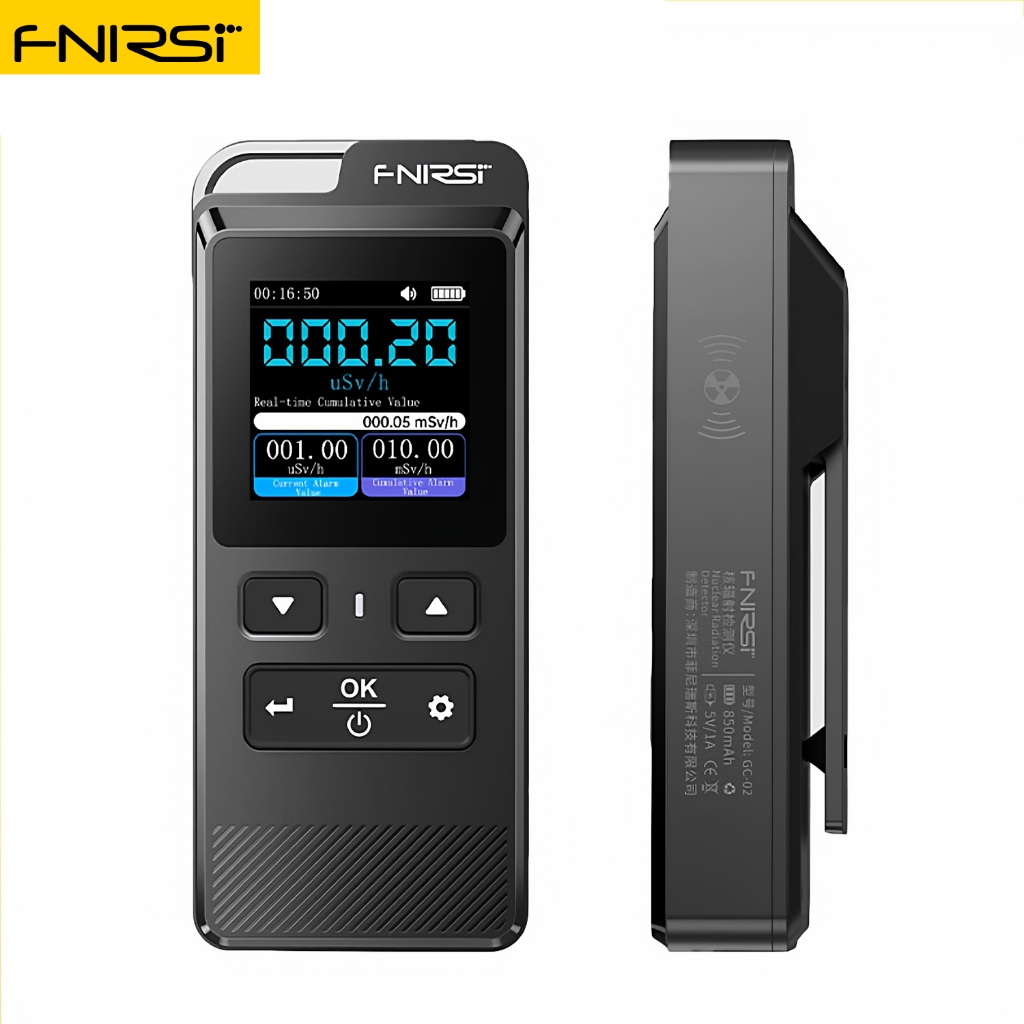 FNIRSI GC-02 Geiger Counter Nuclear Radiation Detector Personal Dosimeter X-ray γ-ray ...