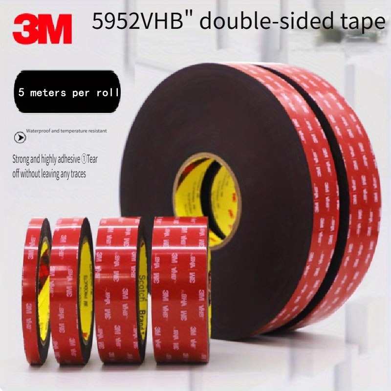 3M VHB Double-Sided Adhesive，High viscosity heat resistant waterproof foam tape 0.8mm thick,5,10 ...