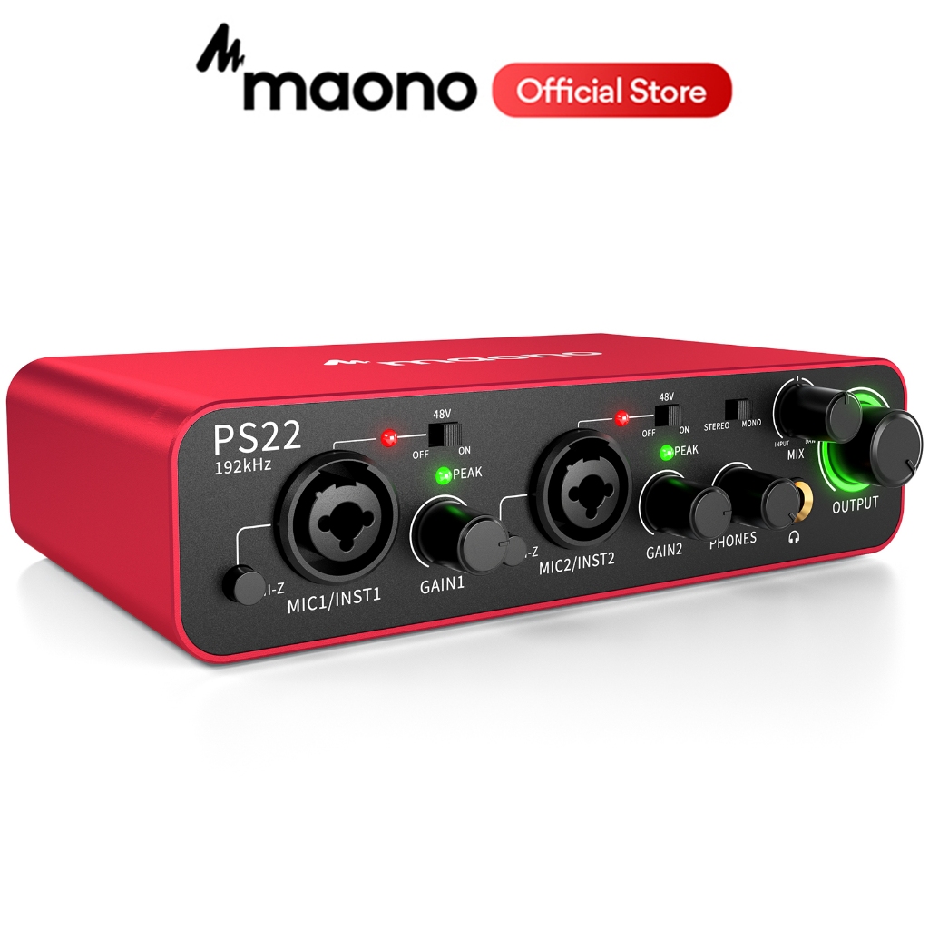 Maono PS22 Professional Audio Interface Audio Mixer for PC,Phone ...
