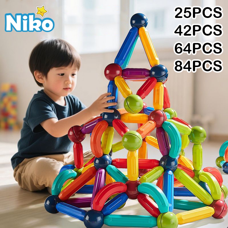 NIKO Magnetic Stick Toys Magnetic Building Blocks Big Size Set Early ...