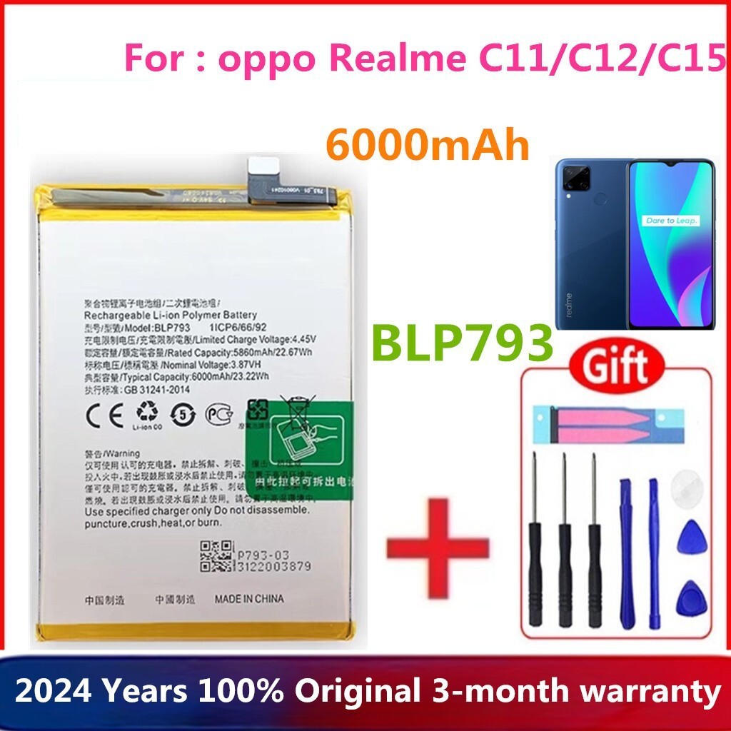 {Spot goods} 100%Original oppo BLP793 For OPPO Realme C11 C12 C15 ...