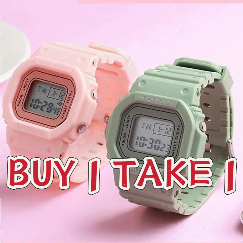 [BUY 1 GET 1] Sports Watch Boys Girls Student LED Electronic Watch ...