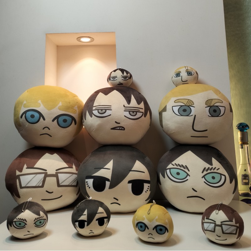 6 Styles Anime Attack on Titan Cosplay Cartoon Plush Room Car Desk ...
