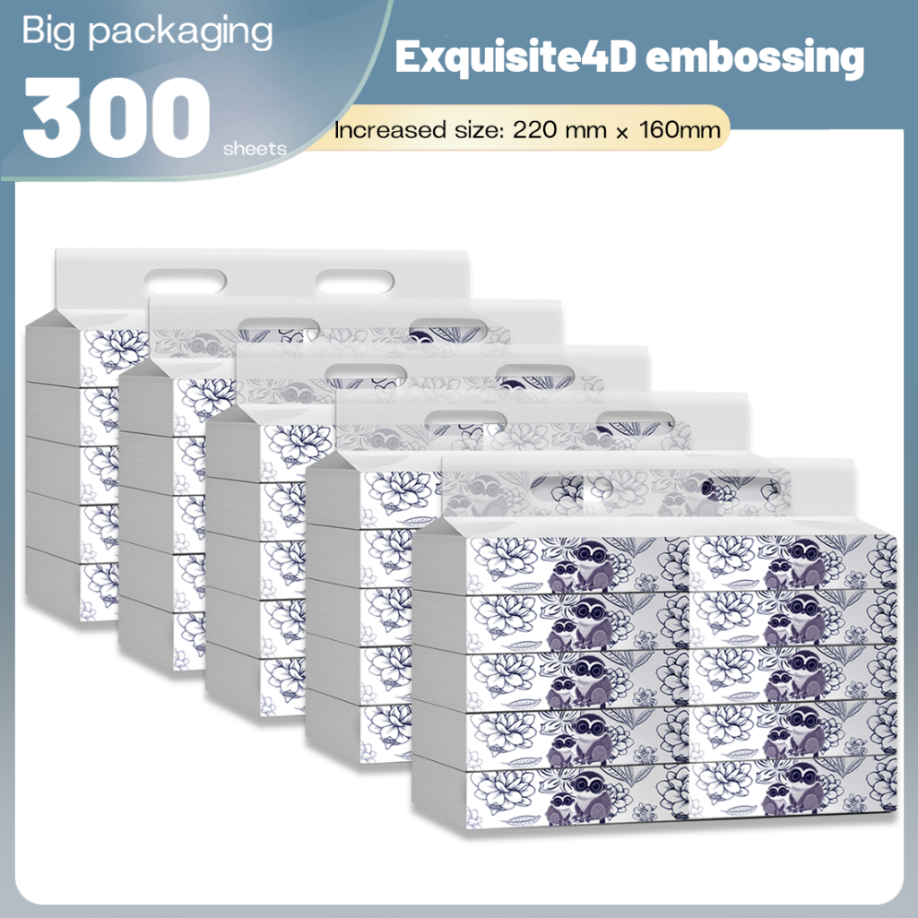 Golden Monkey Tissue Super Thick 300 Sheets Per Pack Soft Facial Tisu ...