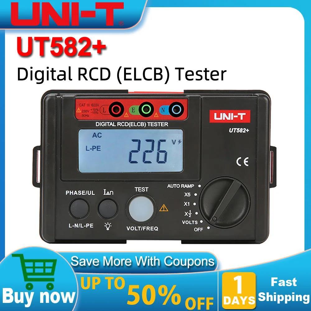 UNI-T UT582+ Digital RCD (ELCB) Tester AUTO RAMP Leakage Circuit ...