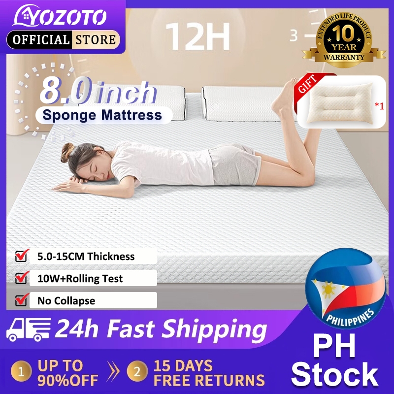 YOZOTO memory sponge mattress Thick 2/3/4/6.1/8 inch foam mattress ...