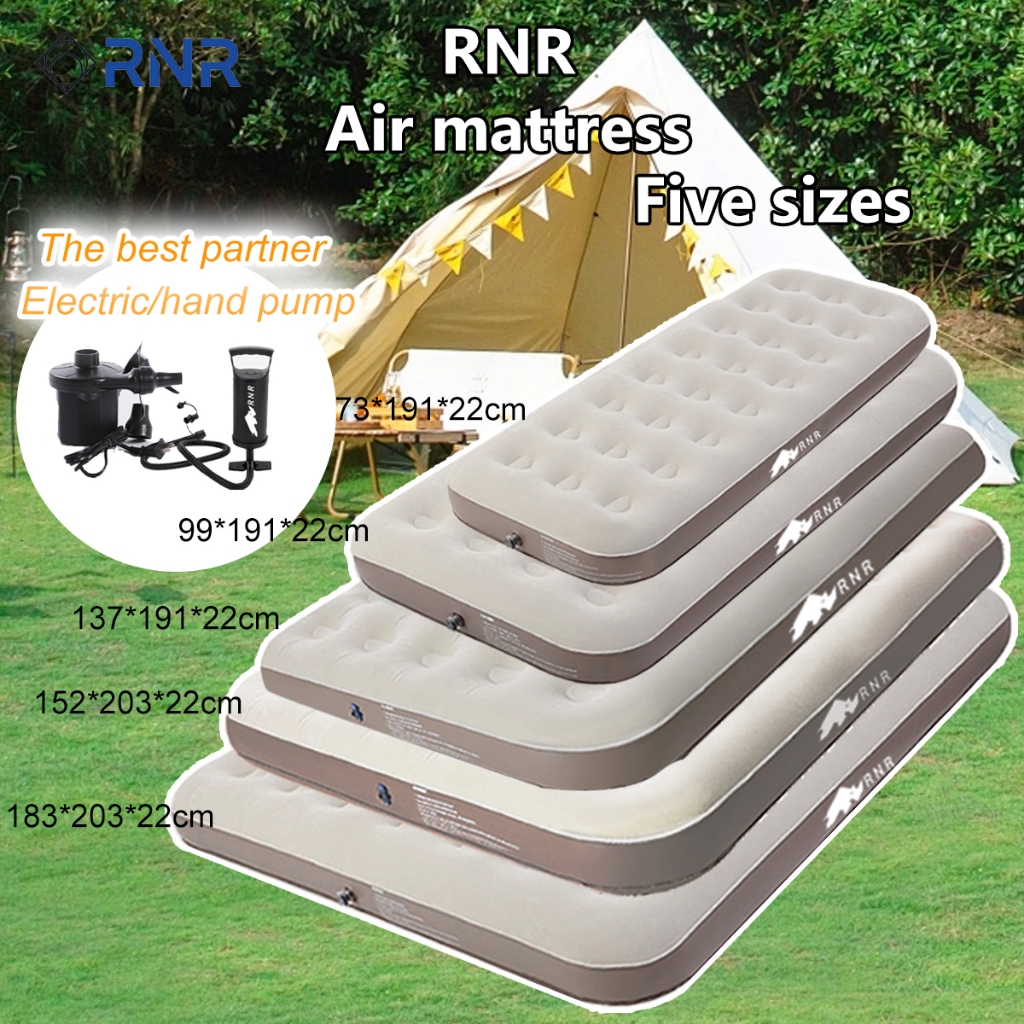 RNR Air Bed Double or Single Inflatable Bed Queen or King Family Size ...