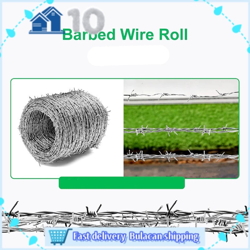 100/200 Meters Iron Barbed Wire Roll Fence Barbed Wire Anti-climb ...