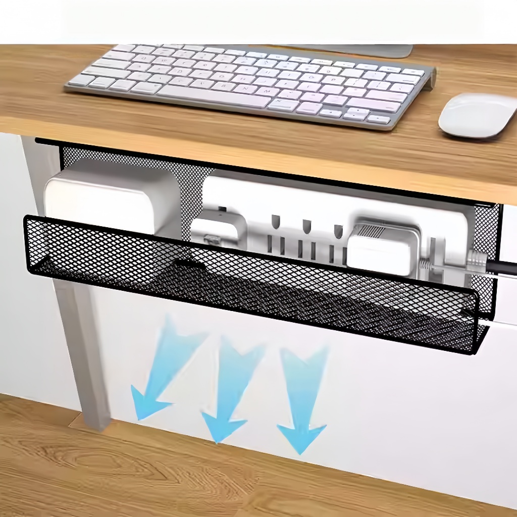 Under Desk Storage Rack Under Table Storage Organizer Laptop ...