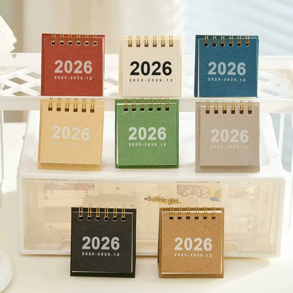 2026 Cute Cartoon Mini Desk Calendar Decoration Portable Note Calendar ...