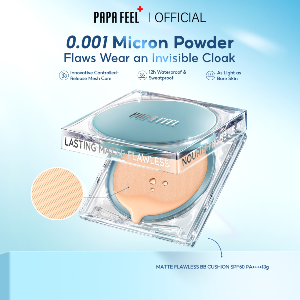 PAPA FEEL Cover All Perfect Matte Cushion High Coverage Powder ...