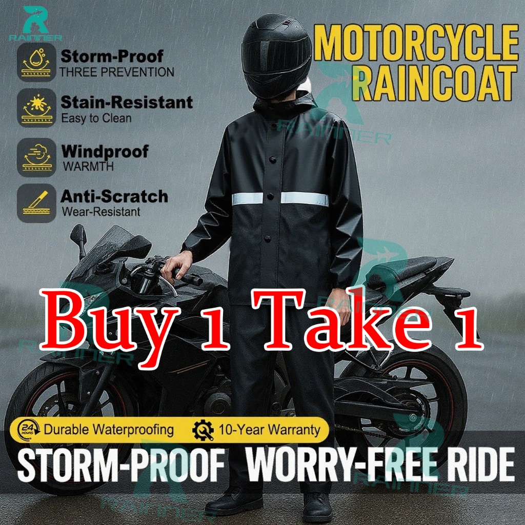 【Buy 1 take 1】RainCoat For Motorcycle Thick Waterproof Set Motor ...