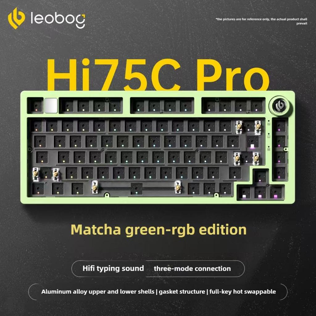 NEW LEOBOG Hi75C Full Aluminium Mechanical Keyboard Kit 3Mode Wired RGB Kit Customed with Knob ...