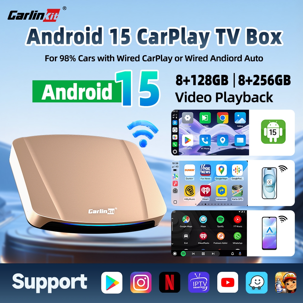 Carlinkit 5G Android 15 AI Box Ultra 8+256G Wireless Carplay Car Streaming Box Android Auto ...