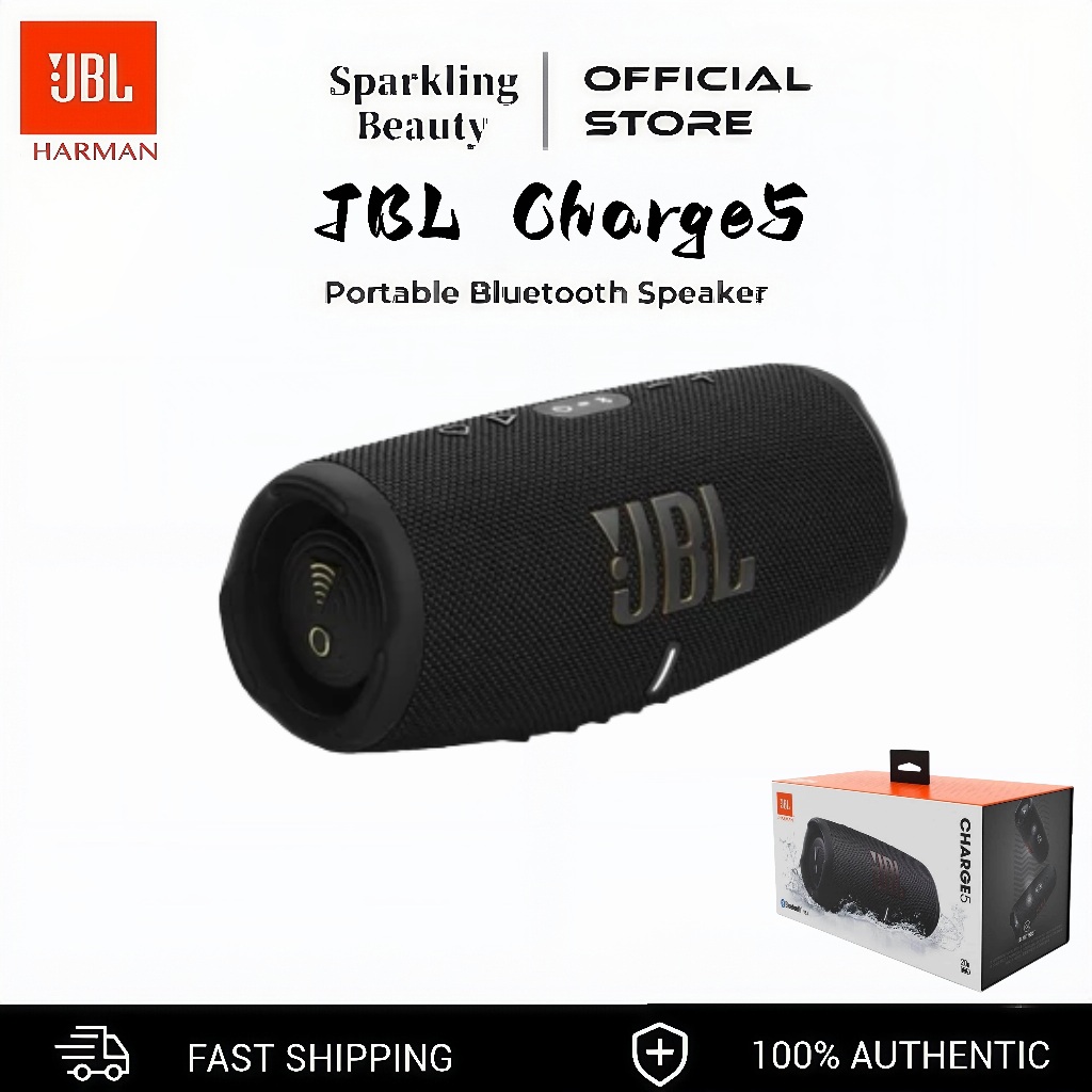JBL Charge 5 Portable Bluetooth Speaker – IP67 Waterproof, 20H Playtime ...