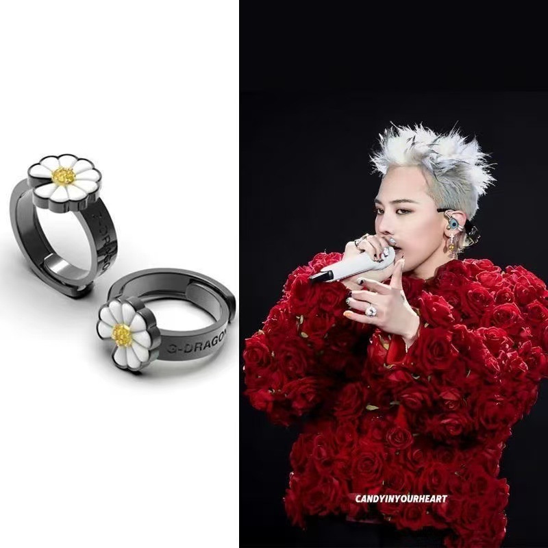 KPOP IDOL G-Dragon Daisy support Light Ring for couples Same Style ...