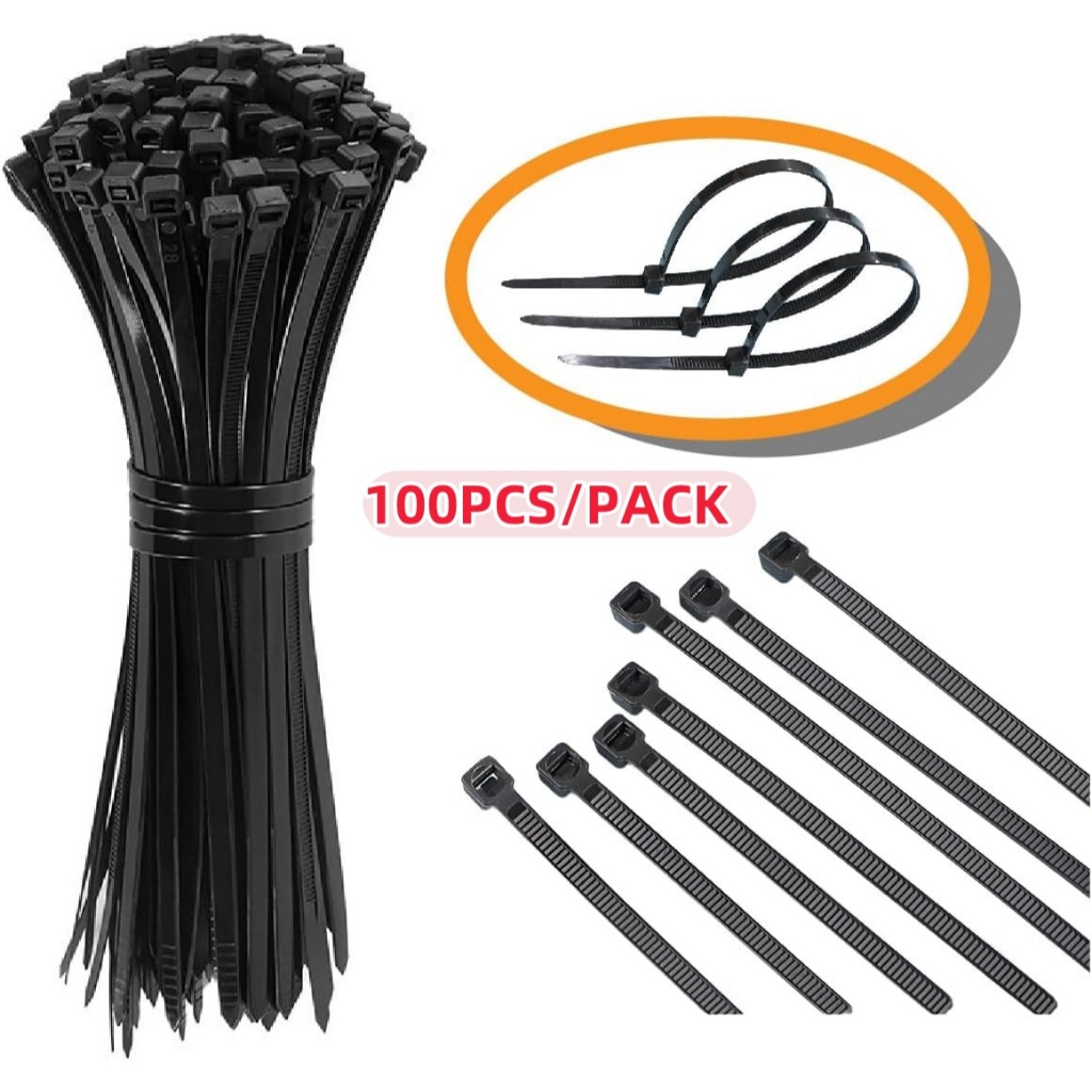 100PCS Multi-Purpose Self-Locking Nylon Cable / Adjustable Heavy Duty ...