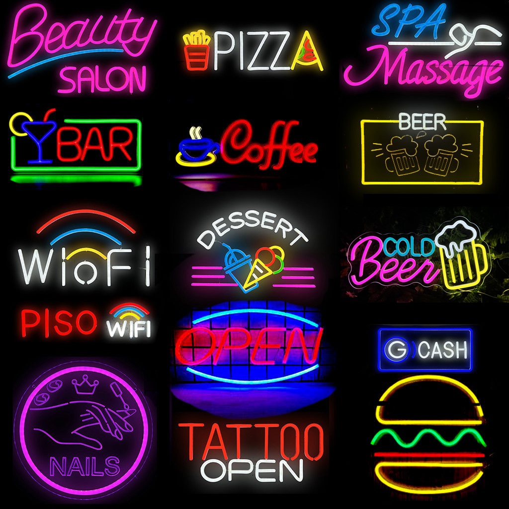 Piso Wifi Gcash Coffee Beer Neon Sign Wall Light Neon Light for Bar ...