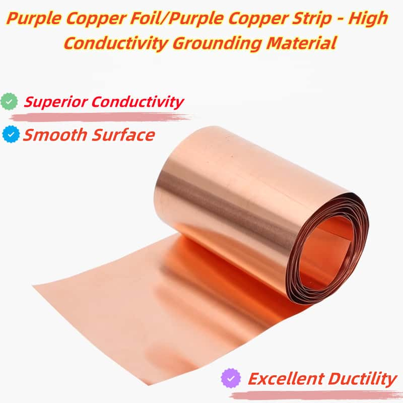 Pure Red Copper Foil Tape 0.02-1mm - High Conductivity Copper Sheet for ...
