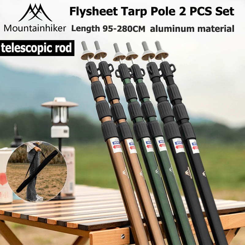 Mountainhiker Flysheet Tarp Pole 2 PCS Set | Outdoor Awning Pole ...