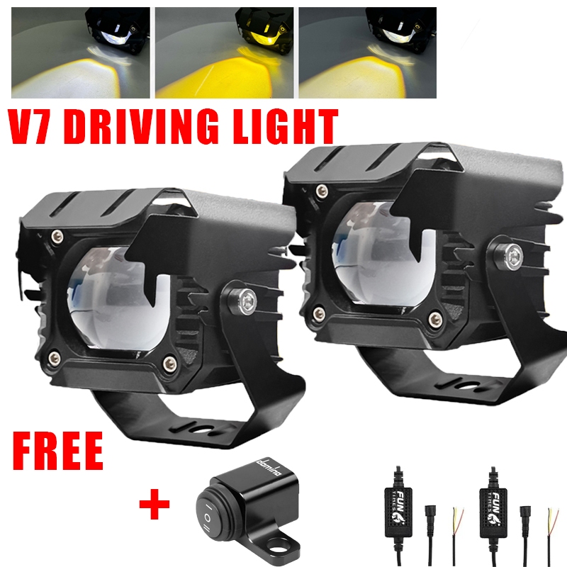 V7 Mini Driving Light With Ballasts Dual Color Fog Light 30W High/Low ...