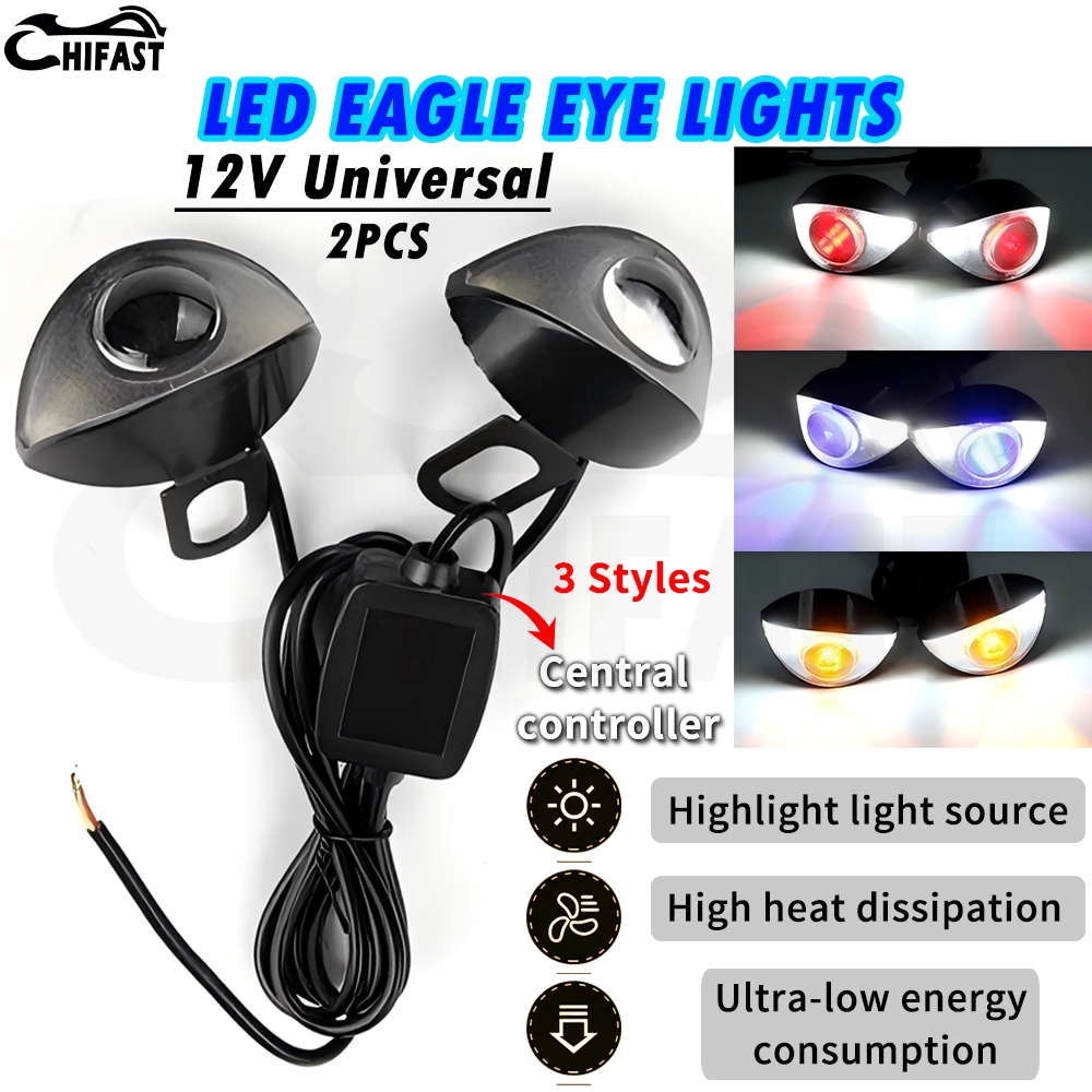 HIFAST 2PCS Mini Driving Light LED Eagle Eye Lights with Controller ...