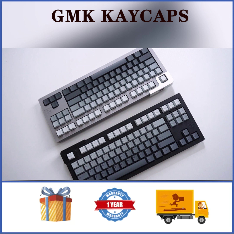 GMK 125-key Gray gradient side engraved PBT DYE Sub cherry profile ...