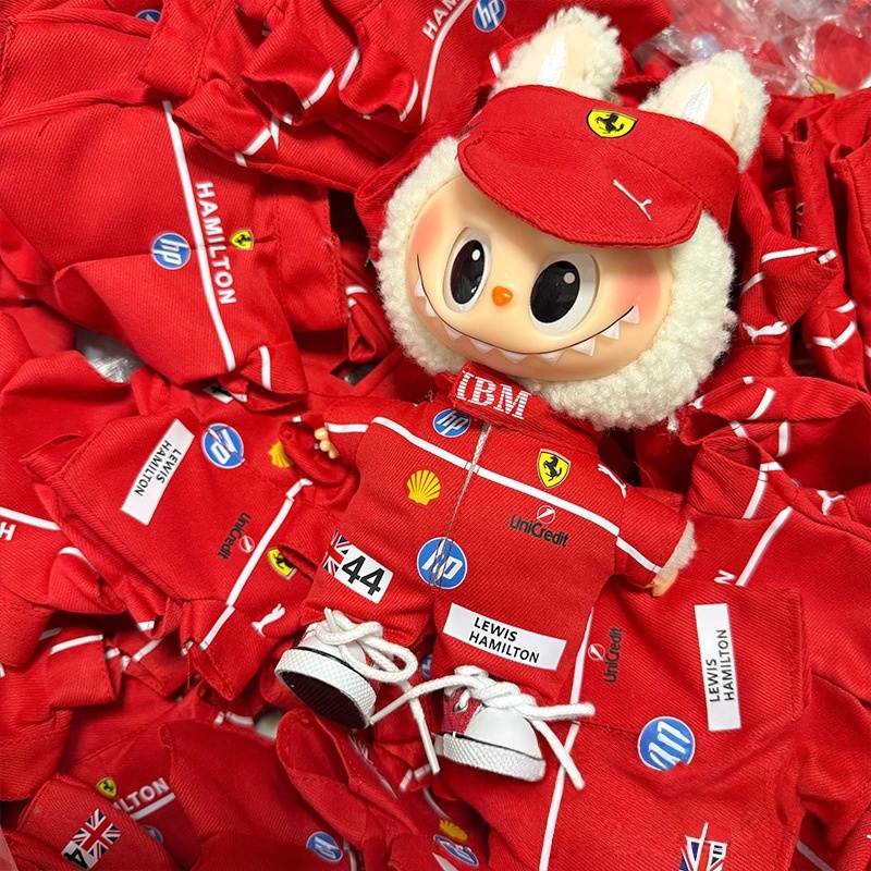 Labubu Racing Suit Baby Clothes Red Ferrari Hamilton One Two Three ...