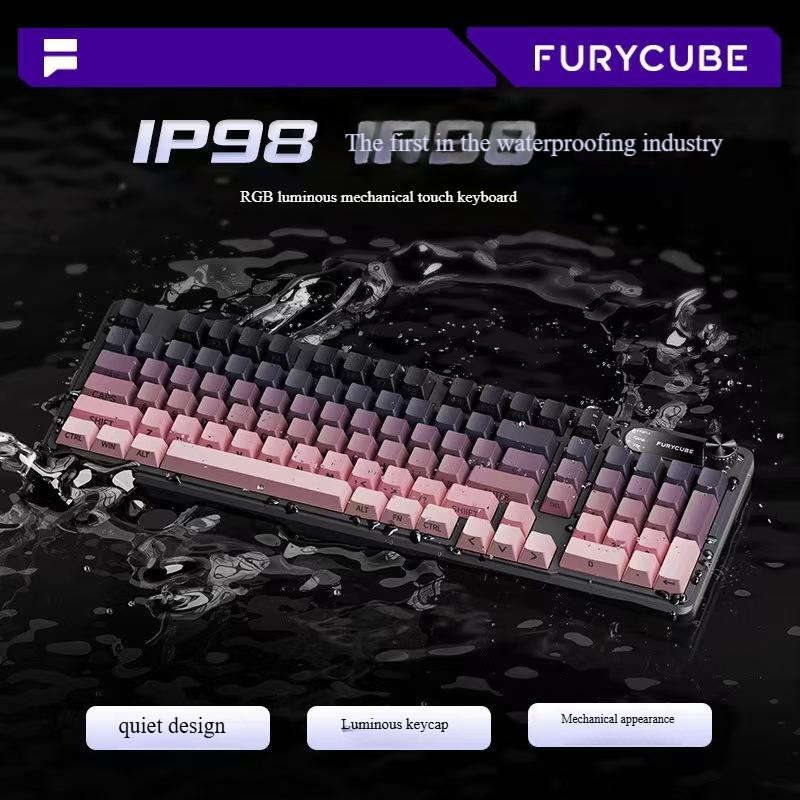 FURYCUBE IP98 Wireless Tri-Mode Silent Keyboard – High-Value Aesthetics ...
