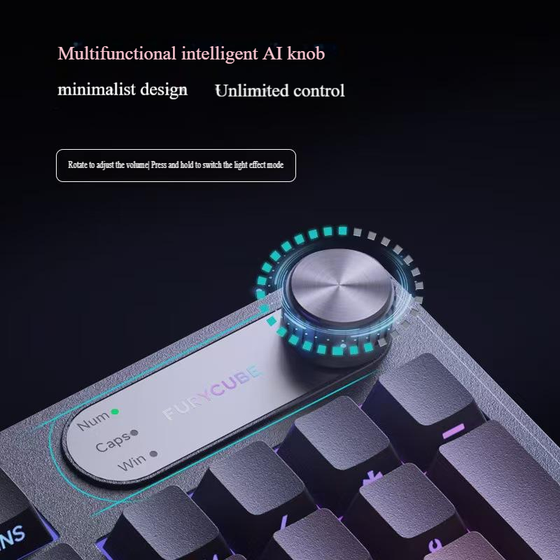 FURYCUBE IP98 Wireless Tri-Mode Silent Keyboard – High-Value Aesthetics ...