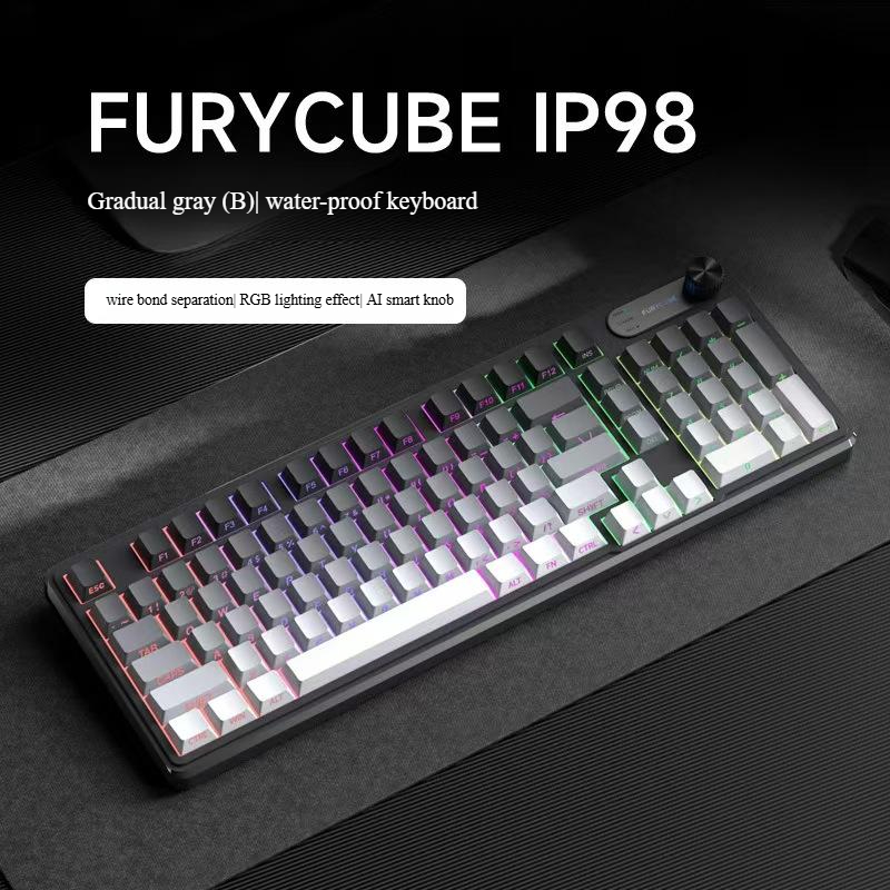 FURYCUBE IP98 Wireless Tri-Mode Silent Keyboard – High-Value Aesthetics ...