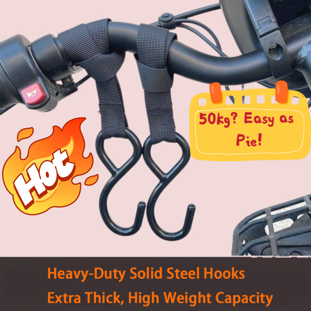 Motorcycle Hooks Universal Helmet/Bag Hooks, Rustproof and StrongWeighs ...