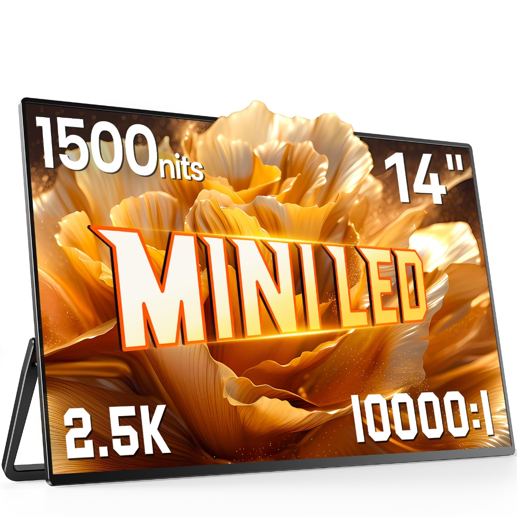 UPERFECT Portable Monitor 14 Inch 2.5K miniled 2560*1600 Gaming Monitor ...