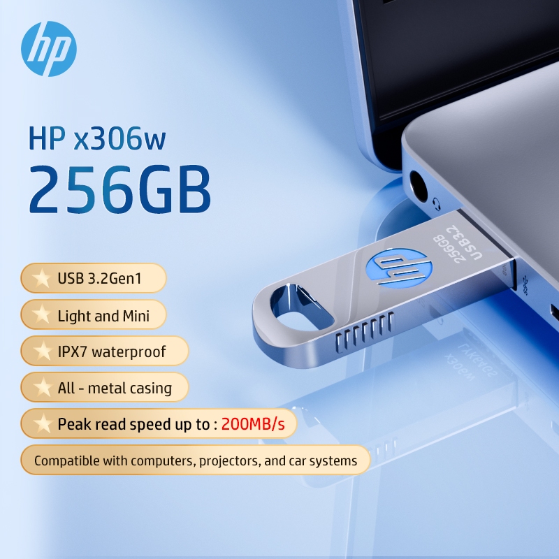 HP USB 3.2 Flash Drive | 200MB/s Speed | Metal Body | 32GB-256GB ...