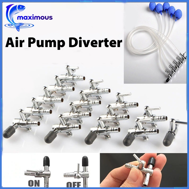 Way Air flow line stainless steel control valve Aquarium pump tube ...