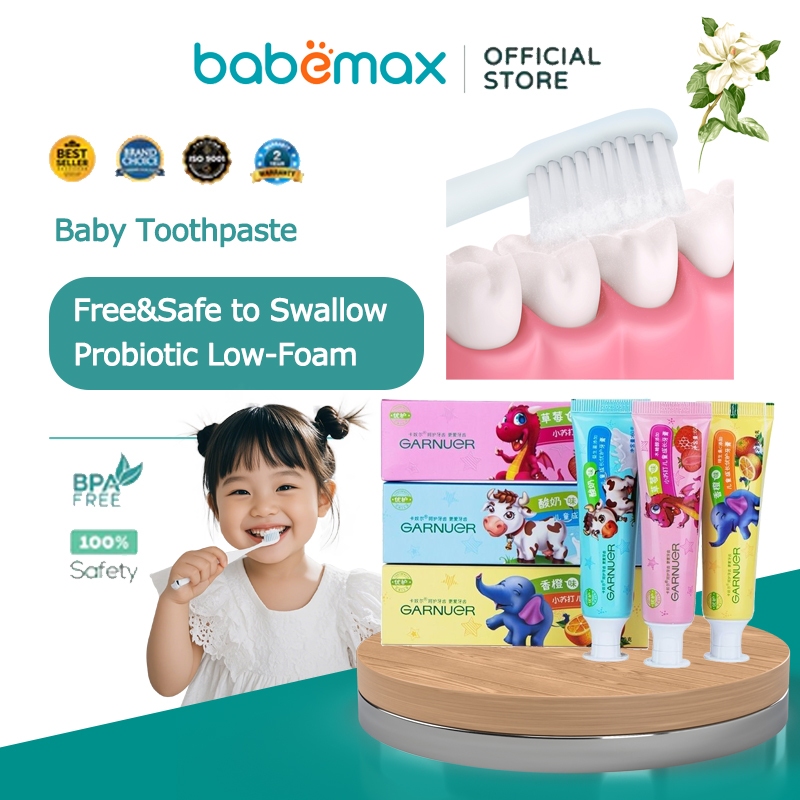 Baby Toothpaste Free&Safe to Swallow Probiotic Gentle Low-Foam with ...