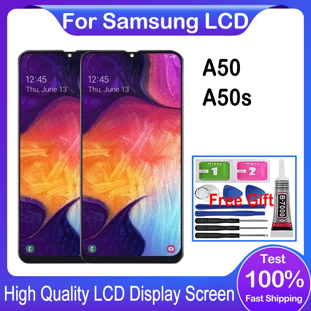 For AMOLED Samsung Galaxy A50 A50s LCD Display Touch Screen With Frame ...