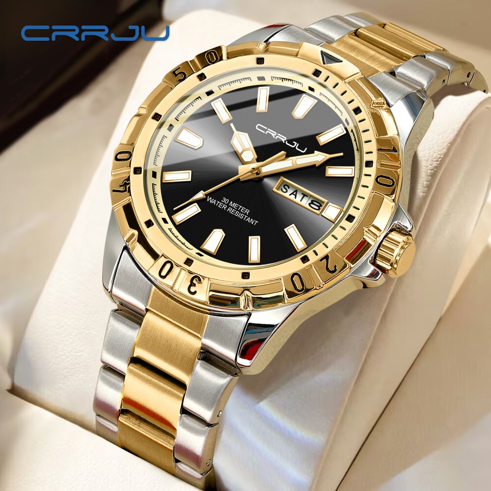 CRRJU watch for men Casual Minimalist Waterproof Quartz 5028 X | Shopee ...