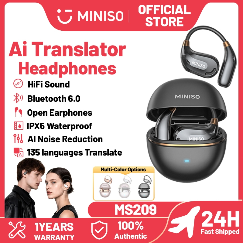MINISO MS209 AI Translation Earphones Bluetooth Earphones 6.0 IPX5 ...