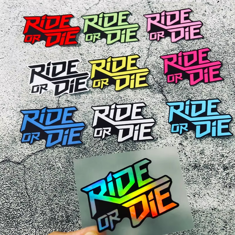 1PC RIDE OR DIE Motorcycle Stickers Waterproof Motorbike Fuel Tank ...