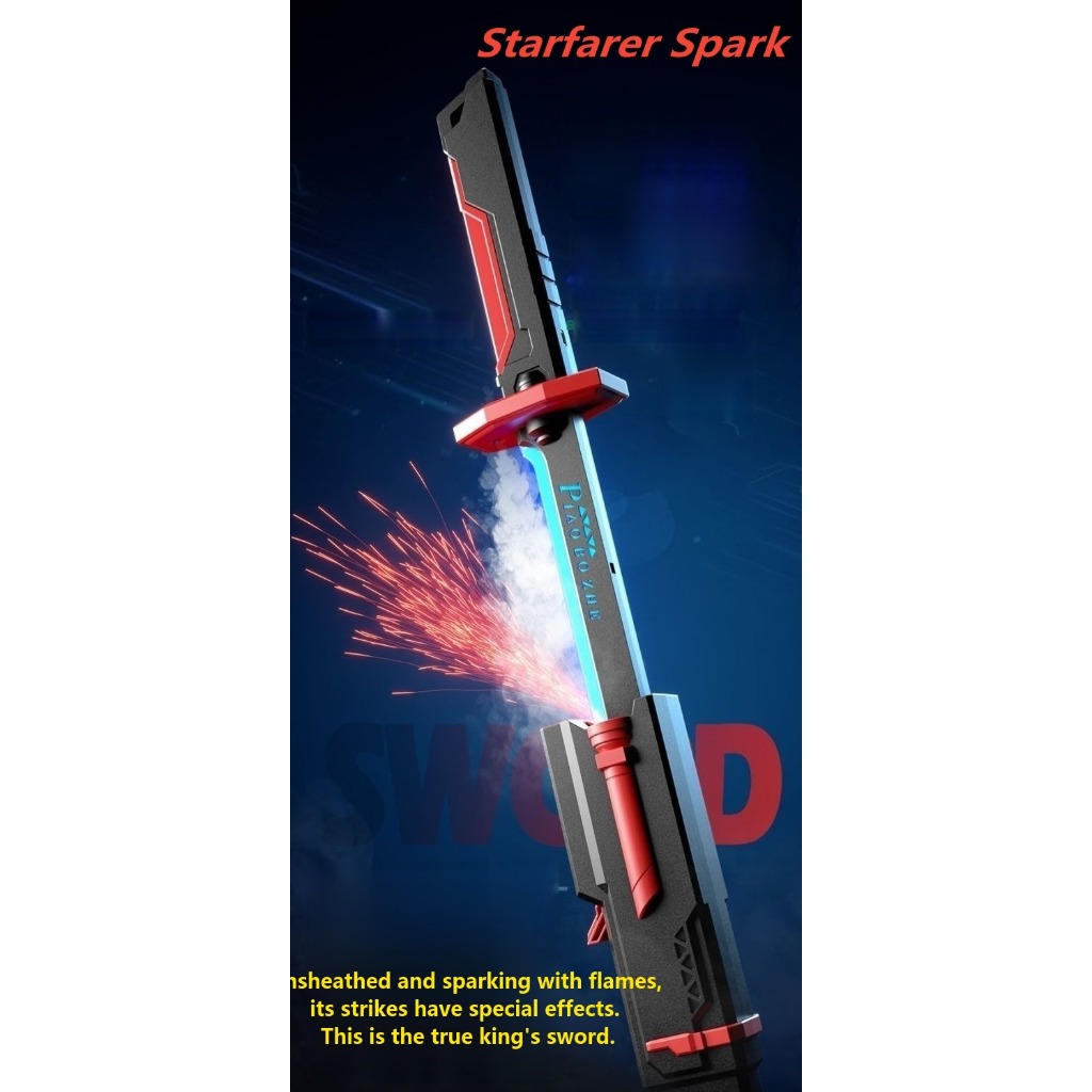Spray Spark Lightsaber Cool Colorful Streamer Pulling Knife Spark Blade ...