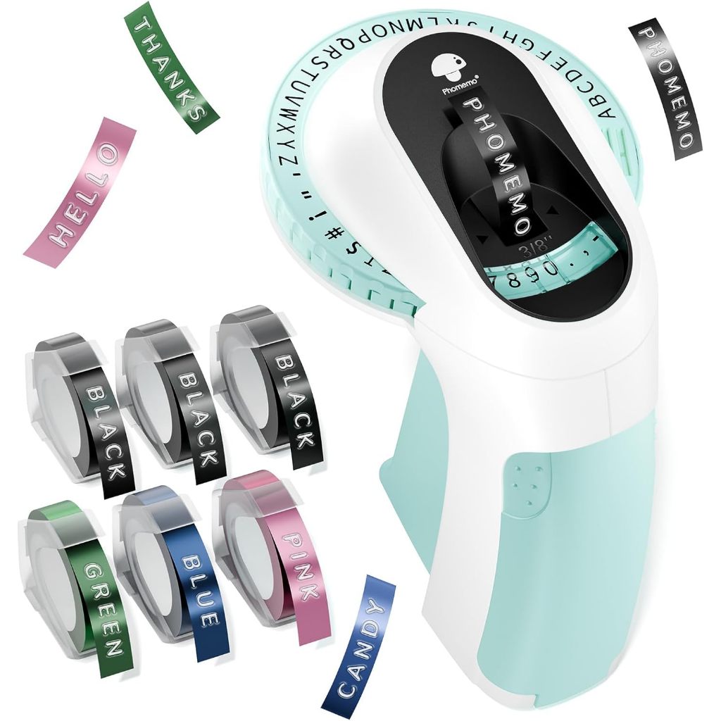 Phomemo Embossing Label Maker Vintage Embossed Label Makers with 9mm 3D ...