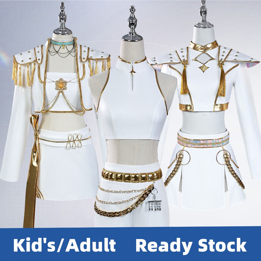 WUDU KPop Demon Hunters Kid's/Adult White Version Cos Costumes Rumi ...