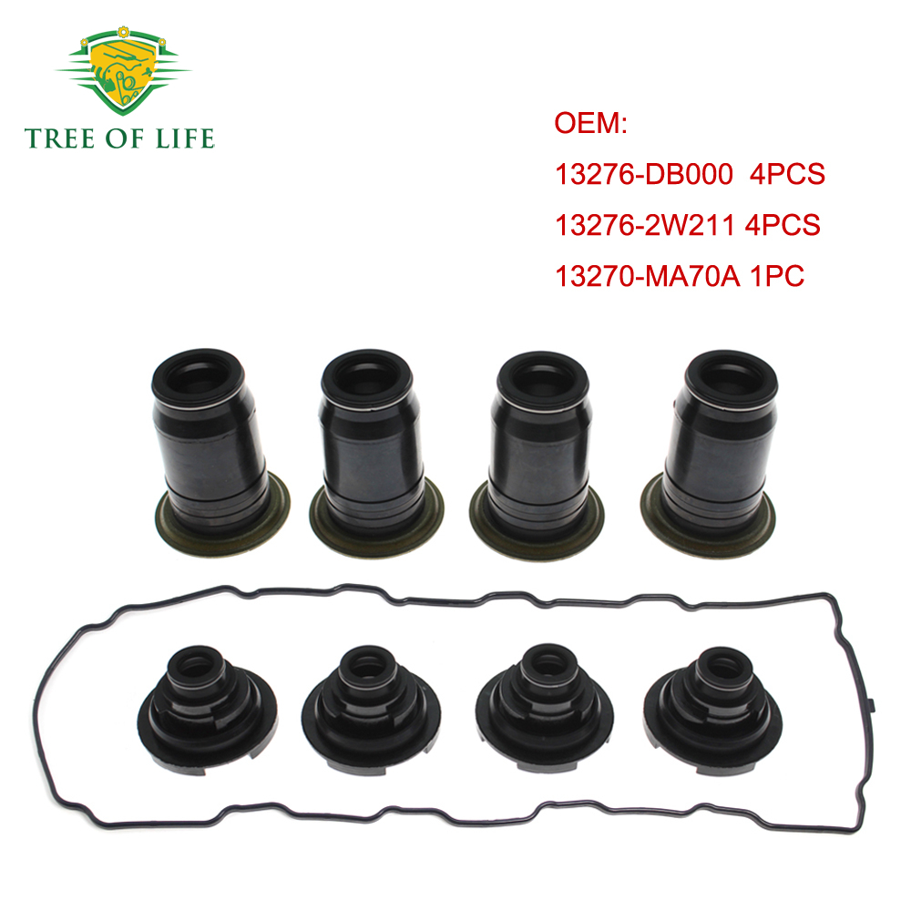 Valve Rocker Cover Gasket Fuel Injector Seal Kit For Nissan Patrol GU ...
