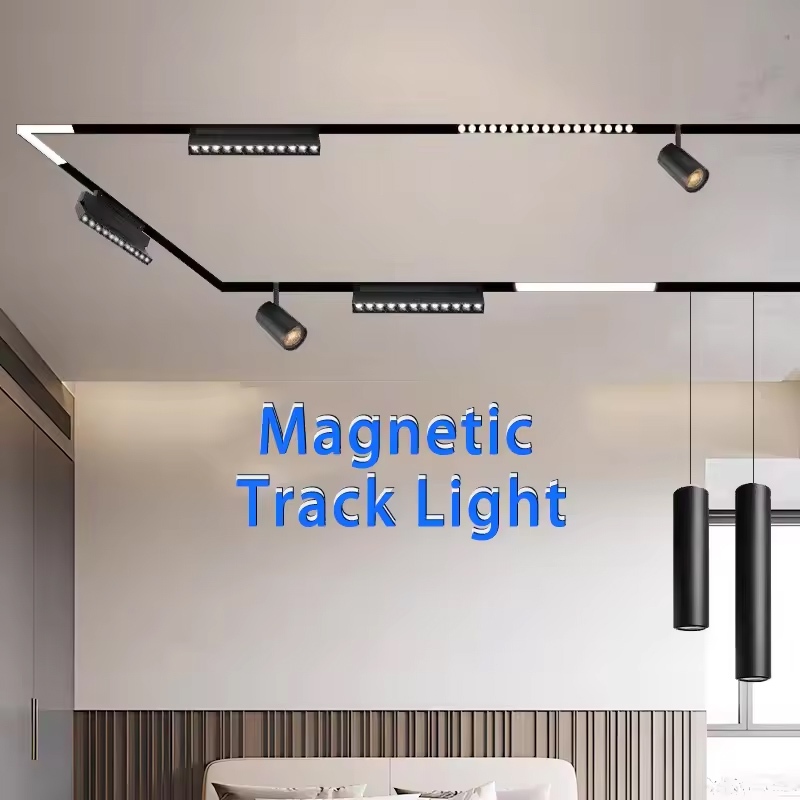 Magnetic Track Light LED Rail Ceiling Lamp Combination Set Spotlight ...
