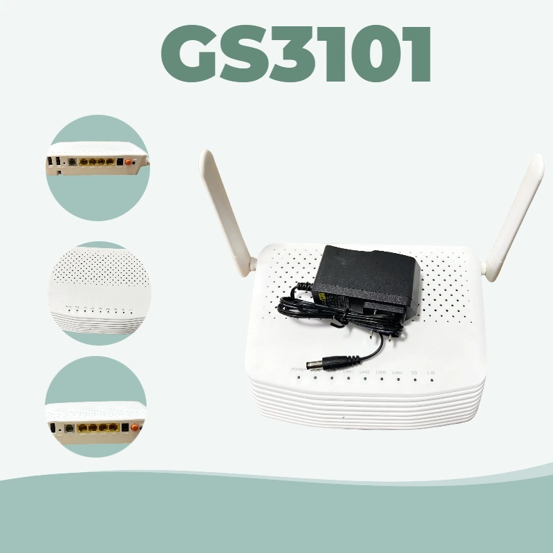 5G Gigabit modem GS3101 optical router complete set, large antenna, WiFi, repeater (English ...