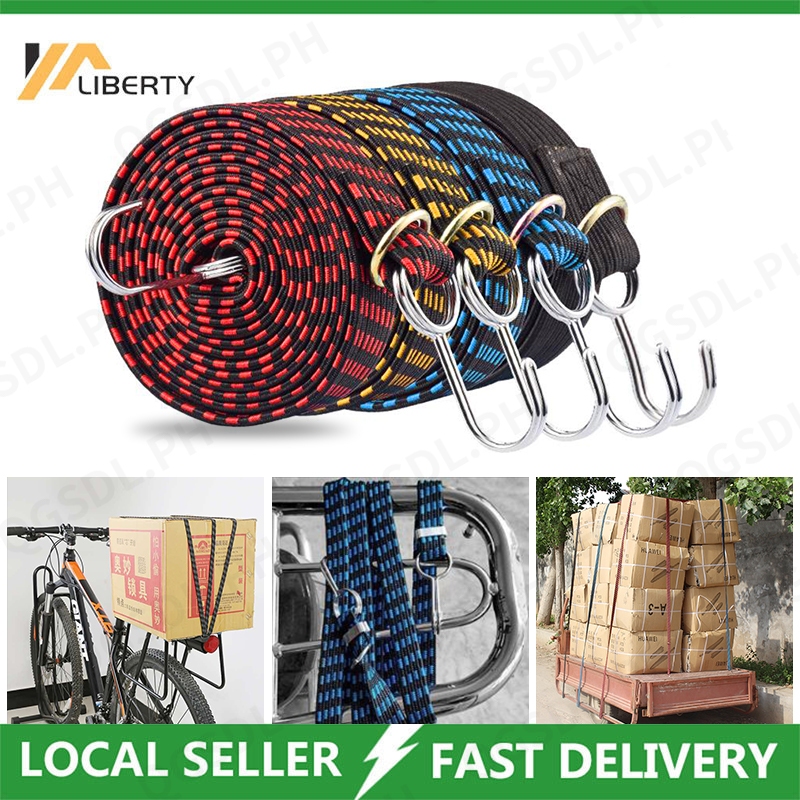 3cm Wide Elastic Straps, 1M 2M 3M Bungee Cords with Hooks, Motorcycle ...